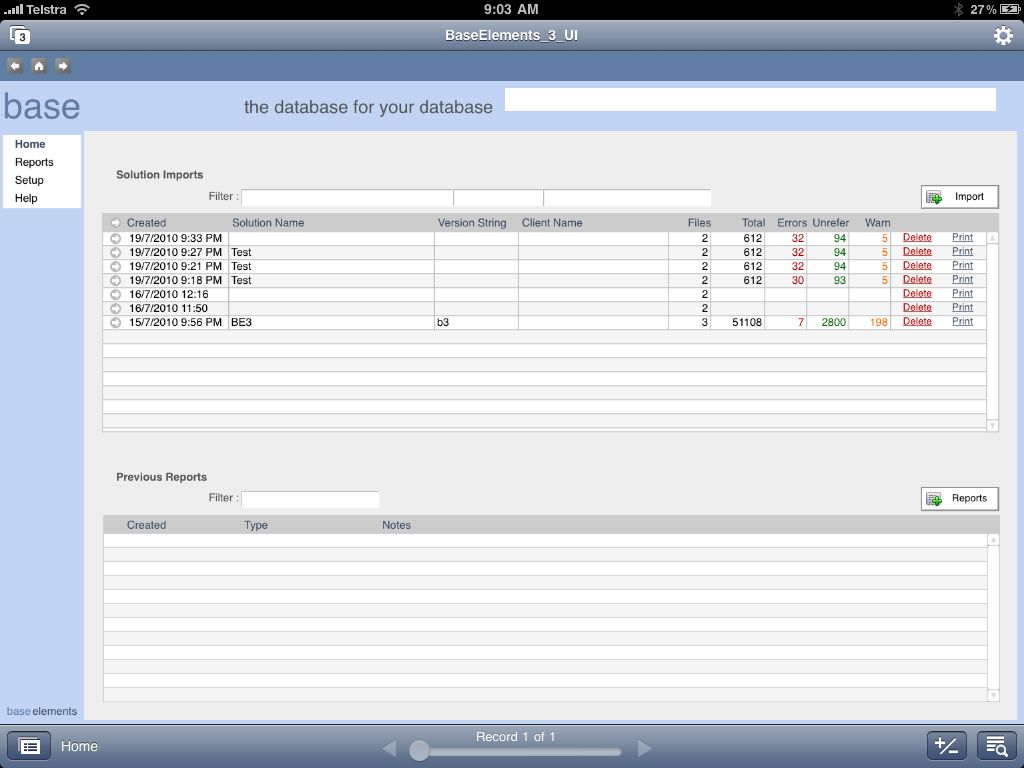 BaseElements on the iPad | Goya